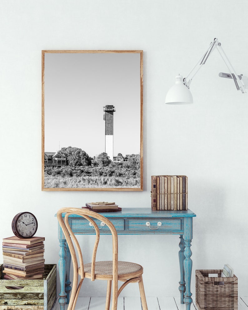Sullivans Island Lighthouse Black and White Photography, South Carolina ...