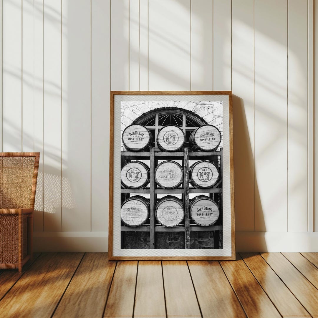 Whiskey Barrel Print, Distillery Wall Art, Bar Decor, Whiskey Barrel ...