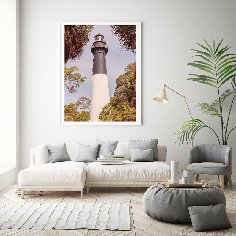 Hunting Island Lighthouse Print, South Carolina Low Country Landscape ...