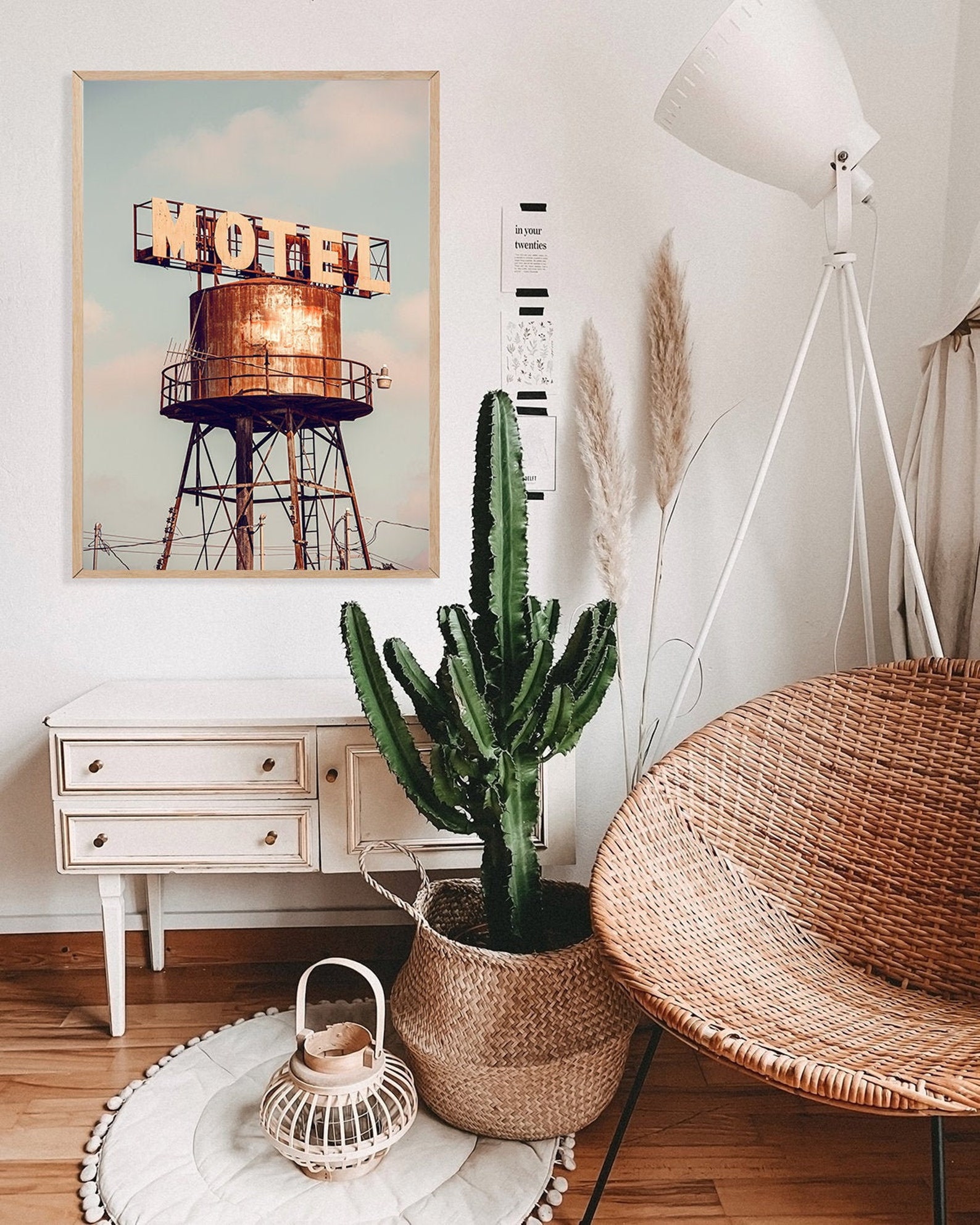 Vintage Motel Sign Print, Road Trip Wall Art, Retro Home Decor ...