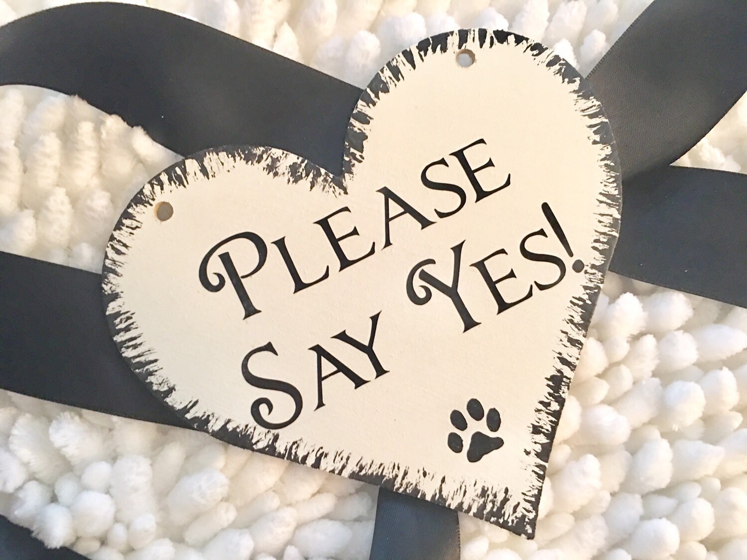 Please Say Yes Surprise Proposal Sign Heart Shaped Sign for - Etsy Hong ...