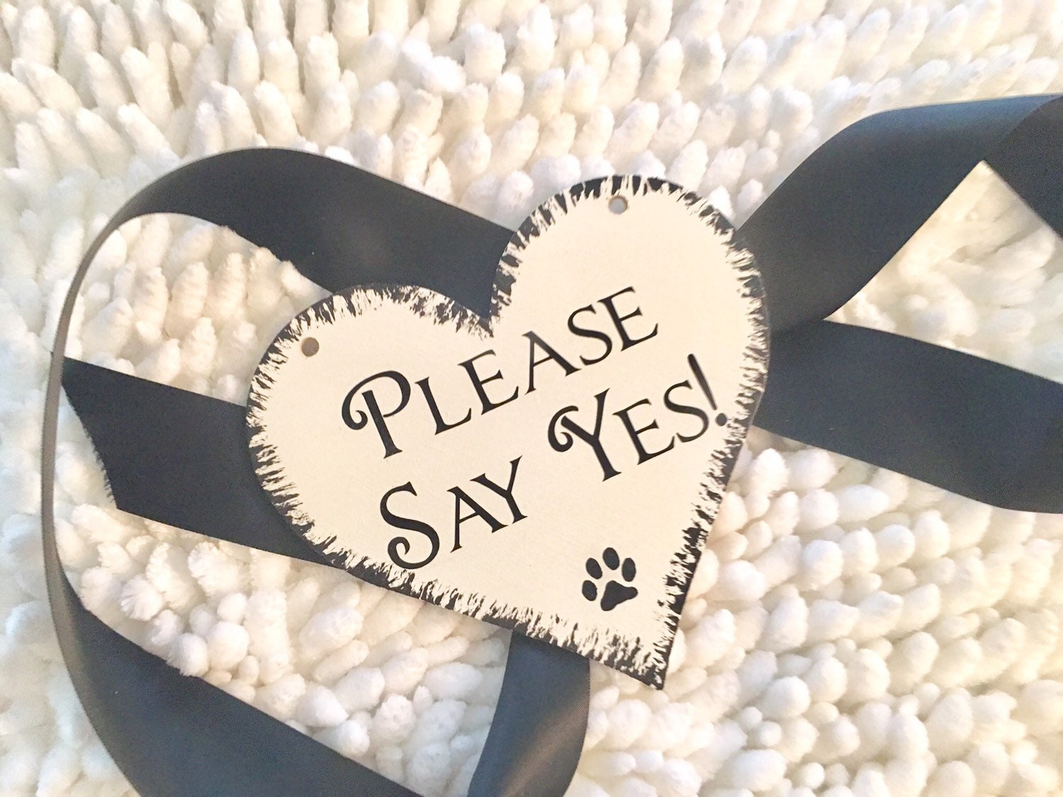 Please Say Yes Surprise Proposal Sign Heart Shaped Sign for - Etsy Hong ...