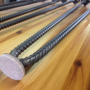 Rebar Hairpin Legs - Round Flat Bottoms With Felt Padding - Etsy