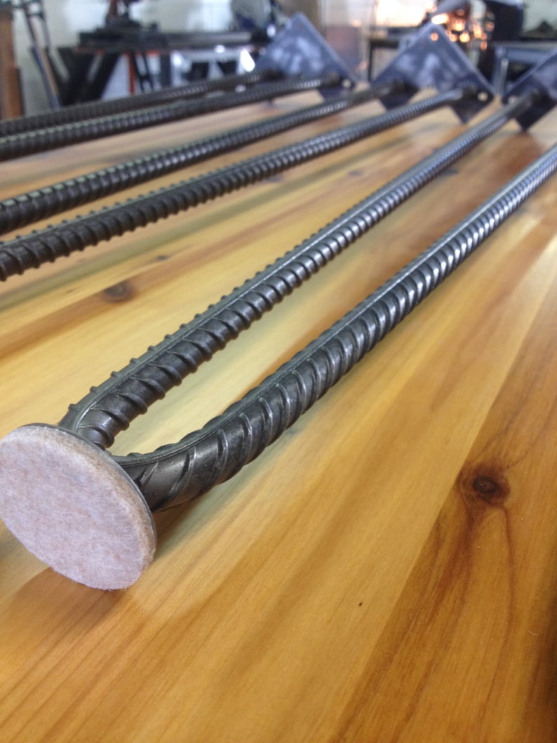 Rebar Hairpin Legs Round Flat Bottoms With Felt Padding - Etsy Canada