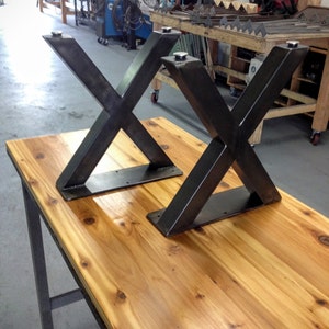 Metal Bench Legs X Style Set of 2 Adjustable Feet - Etsy