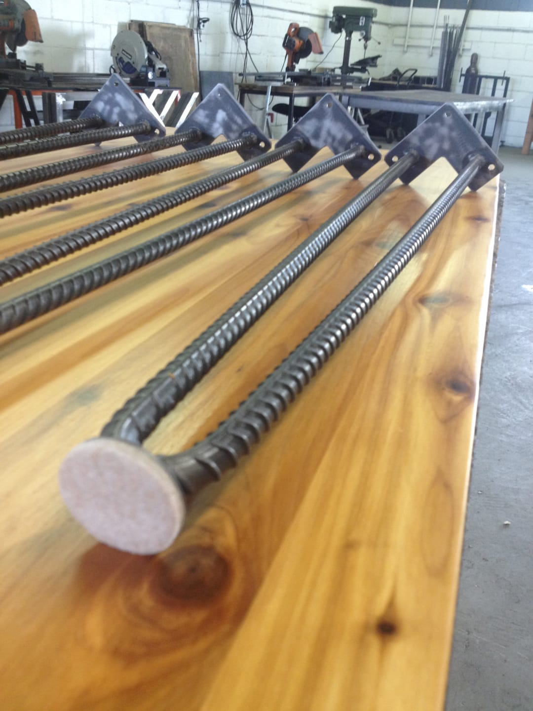 Rebar Hairpin Legs - Round Flat Bottoms With Felt Padding - Etsy