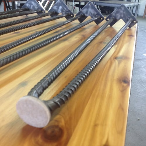 Rebar Hairpin Legs Round Flat Bottoms With Felt Padding - Etsy