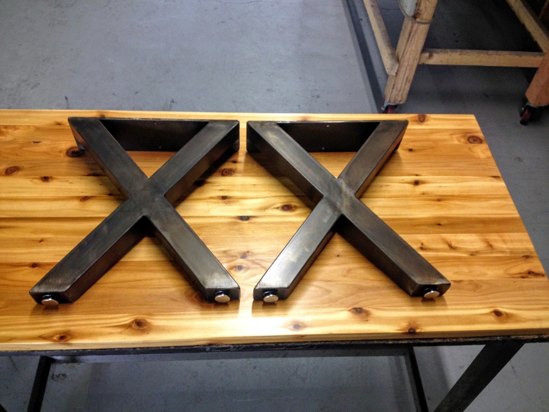 Metal Bench Legs X Style Set of 2 Adjustable Feet - Etsy
