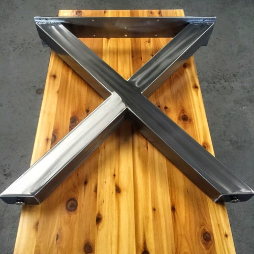 X Metal Table Legs Set of 2 Modern Industrial Legs - Etsy