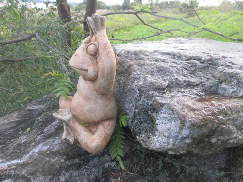 Yoga Frog in A Lotus Position Statue | Etsy Canada
