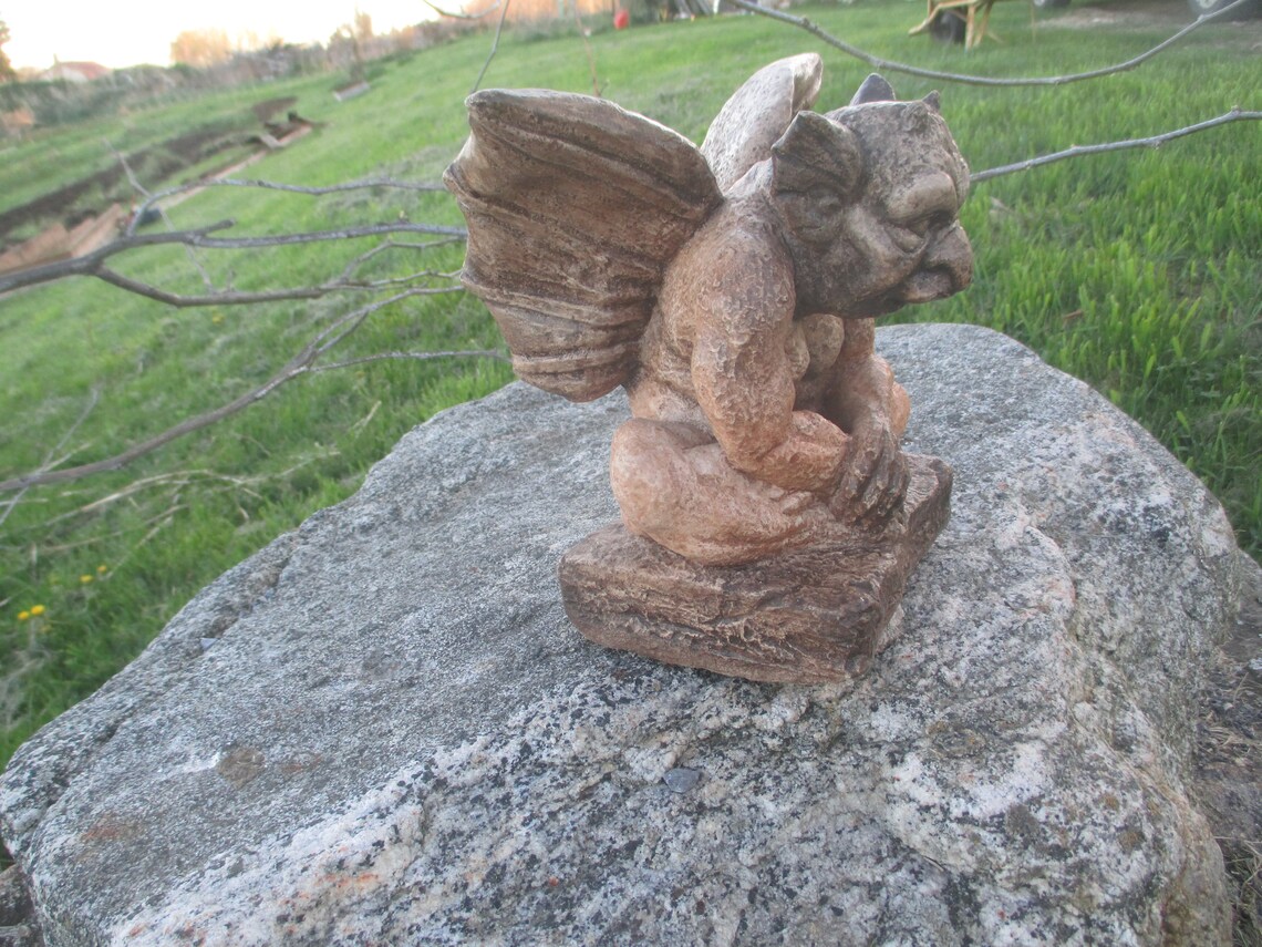 Medium Winged gargoyle | Etsy