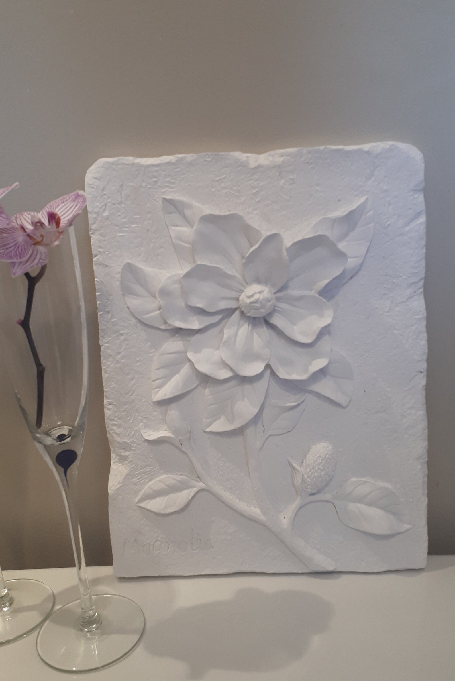 Magnolia Flower Wall Tile | Etsy