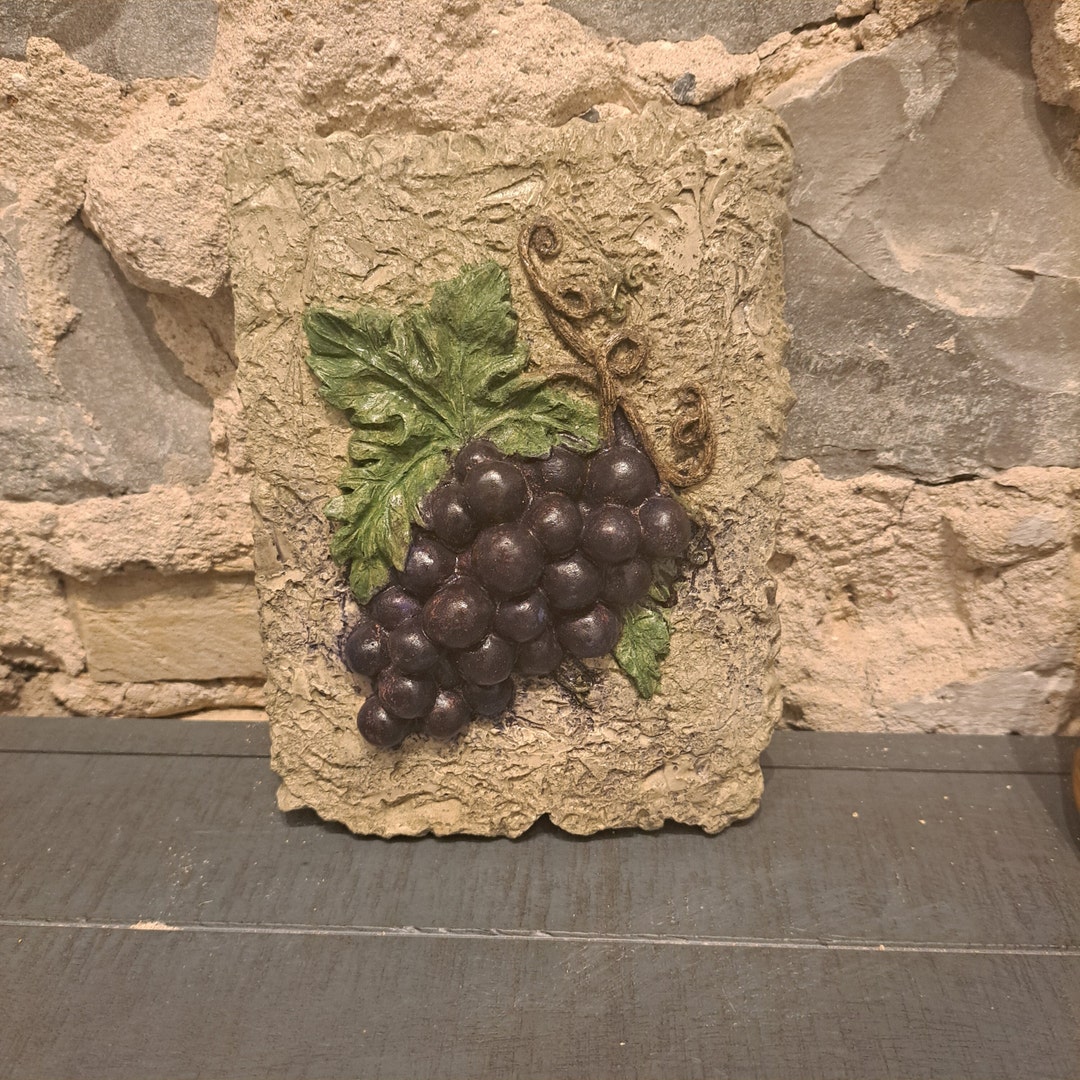 Small Grape on A Rock Wall Tile - Etsy