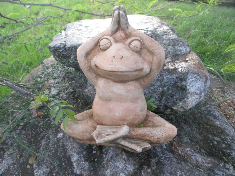 Yoga Frog in A Lotus Position Statue - Etsy Canada