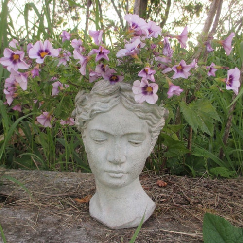Venus Planter Head Goddess Statue With Preserved Rose - Etsy