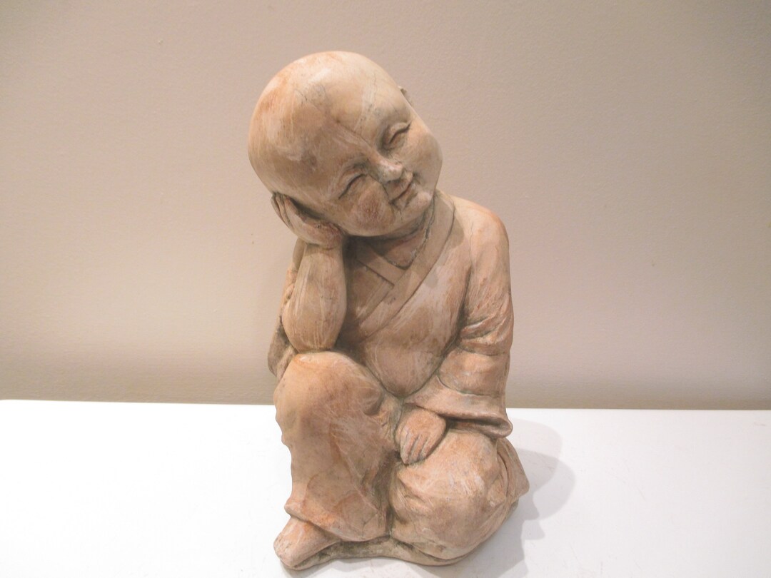 Baby Monk at Rest Statue - Etsy Canada