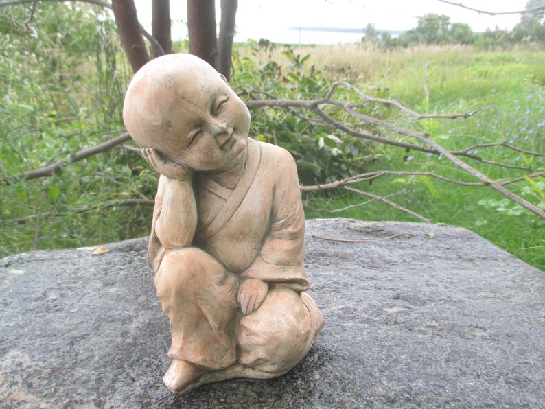 Baby Monk at Rest Statue - Etsy
