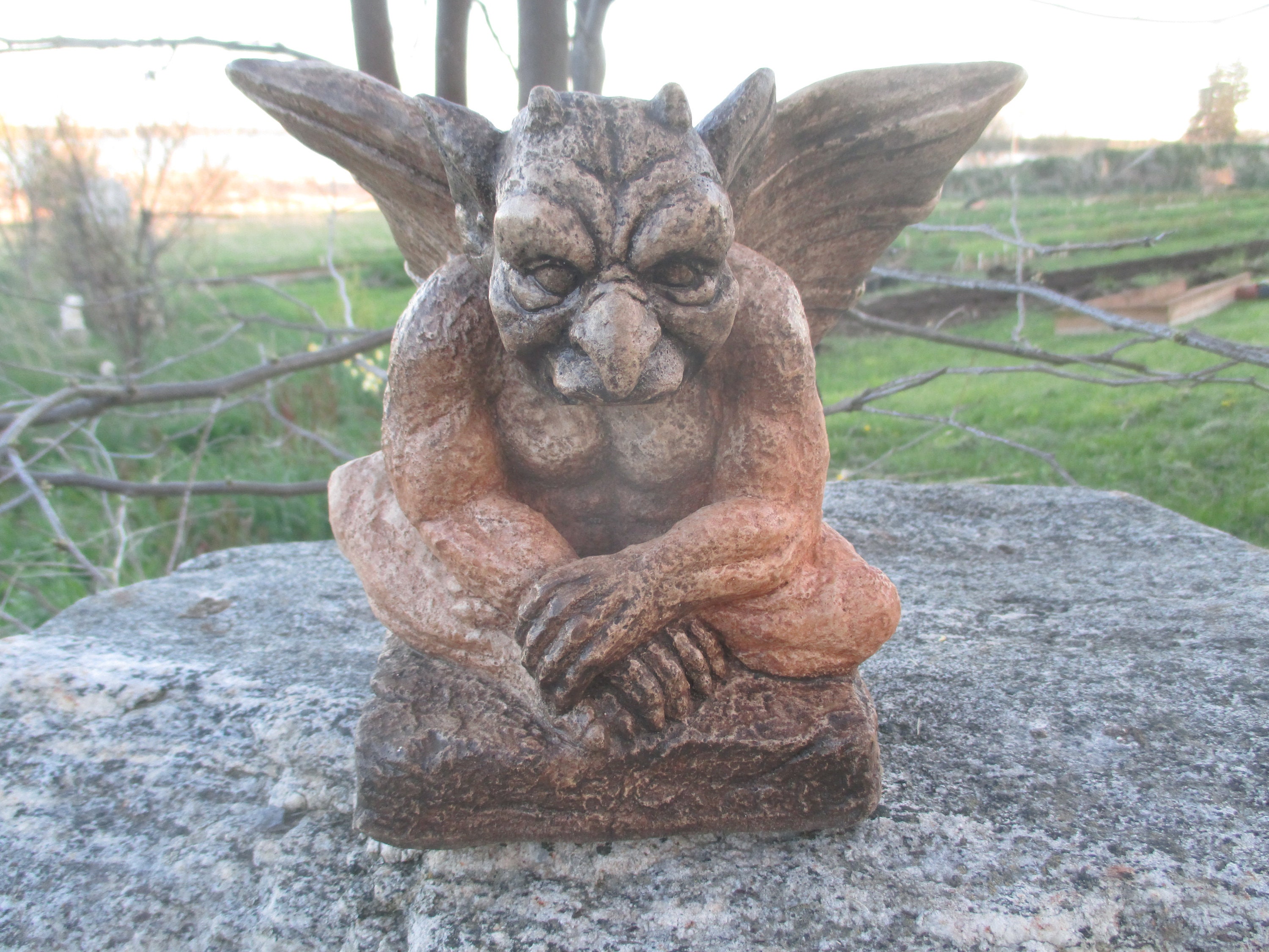 Medium Winged gargoyle | Etsy