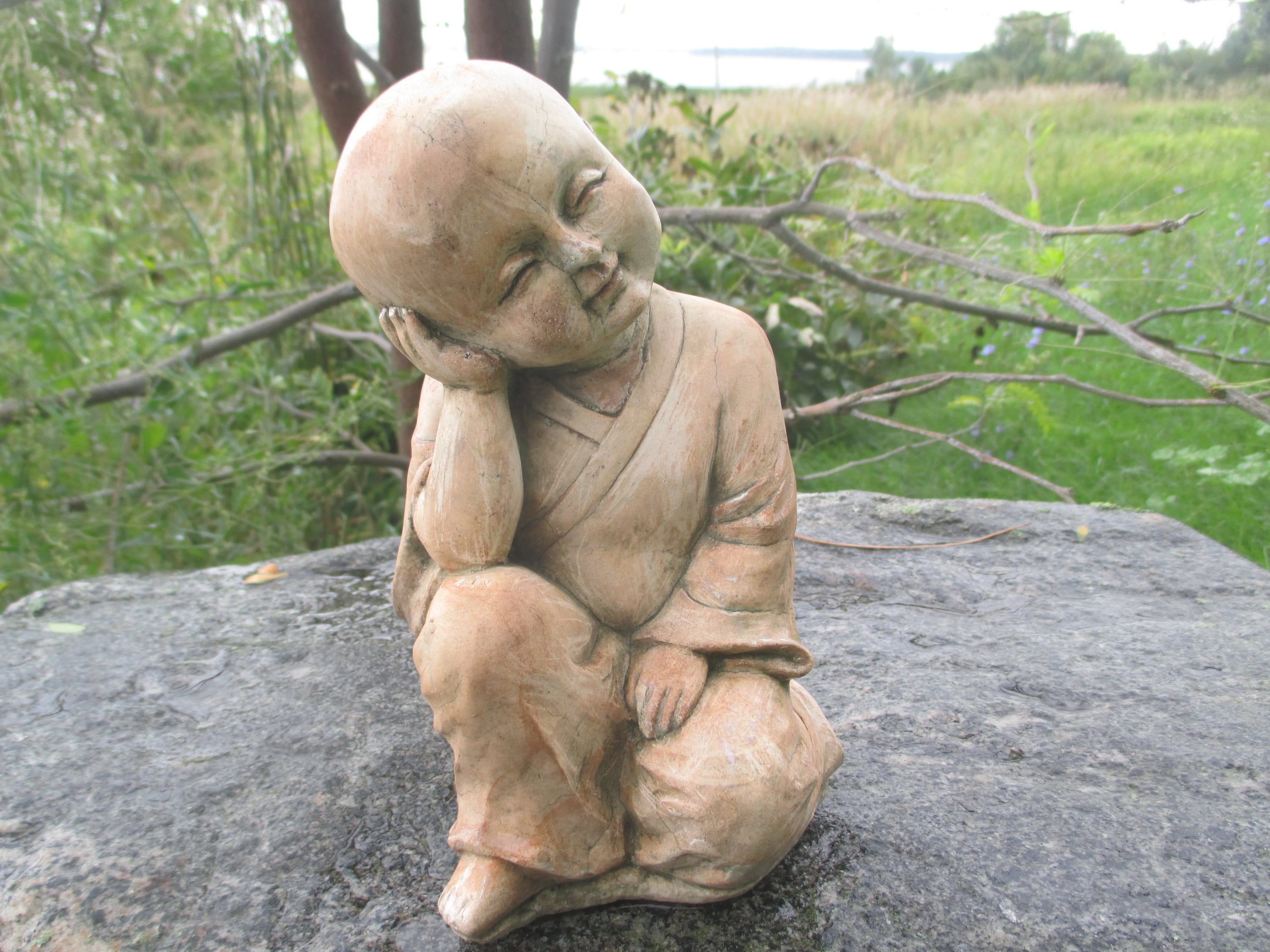 Baby Monk at Rest Statue - Etsy Canada
