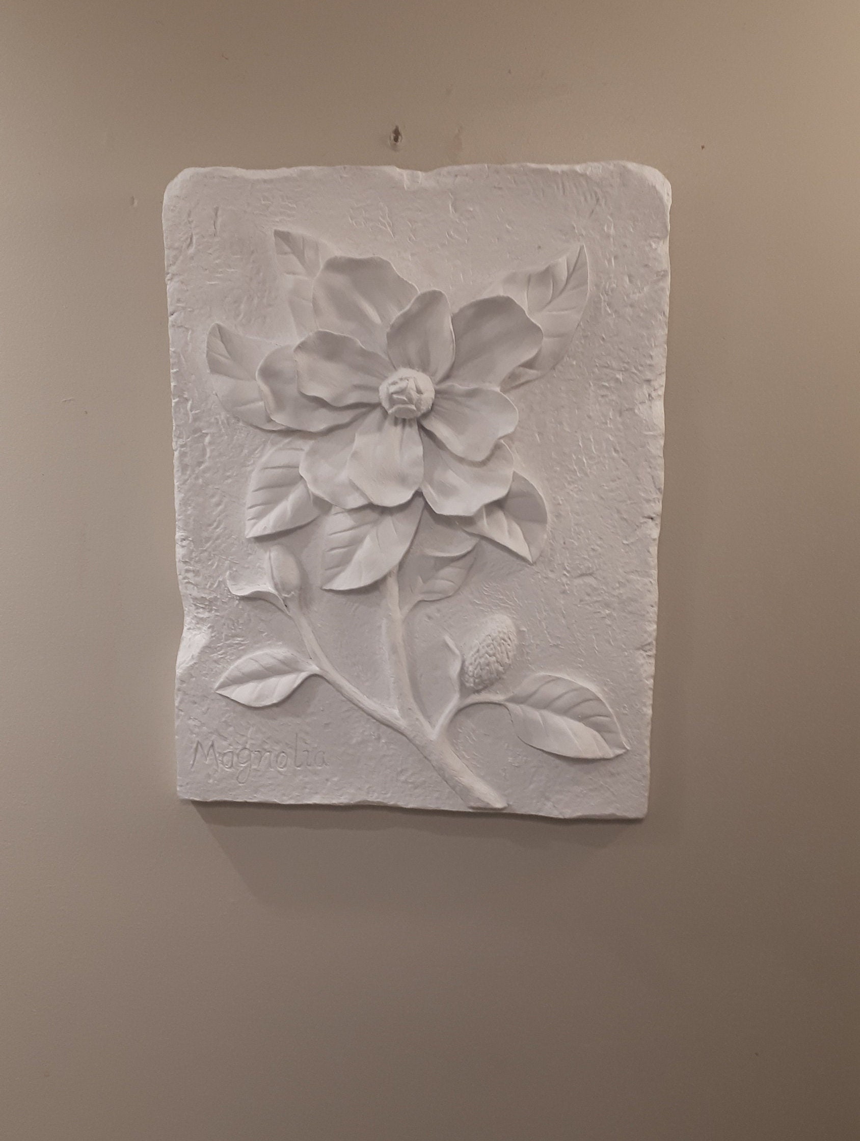 Magnolia Flower Wall Tile - Etsy UK