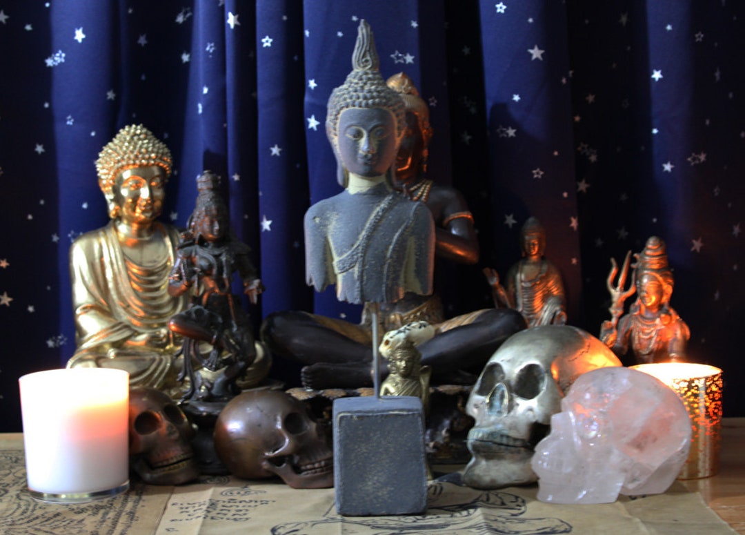 15.25" Burmese Shan Cast Concrete Buddha Relic Circa 1956 - A Main ...