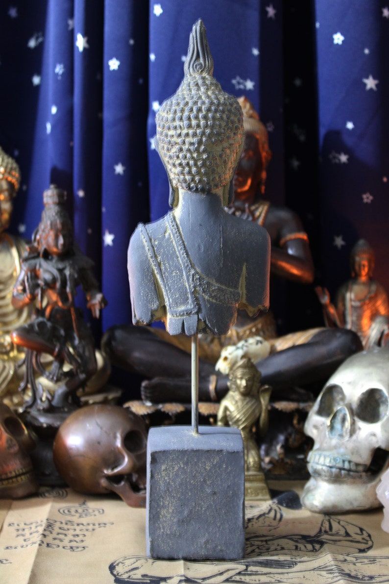 15.25" Burmese Shan Cast Concrete Buddha Relic Circa 1956 - A Main ...