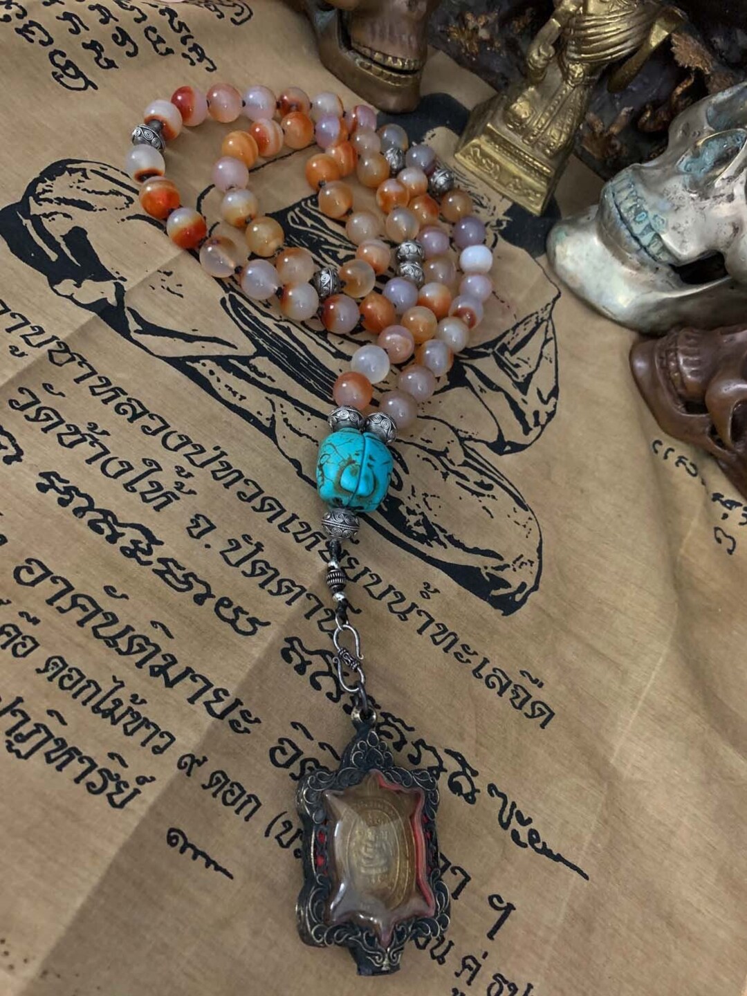 LP Liew 1st Batch King Turtle Amulet / Thai Silver Case, Bali Sterling ...