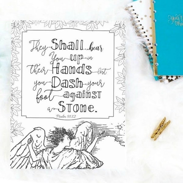 Psalm 91 Coloring Page - Etsy
