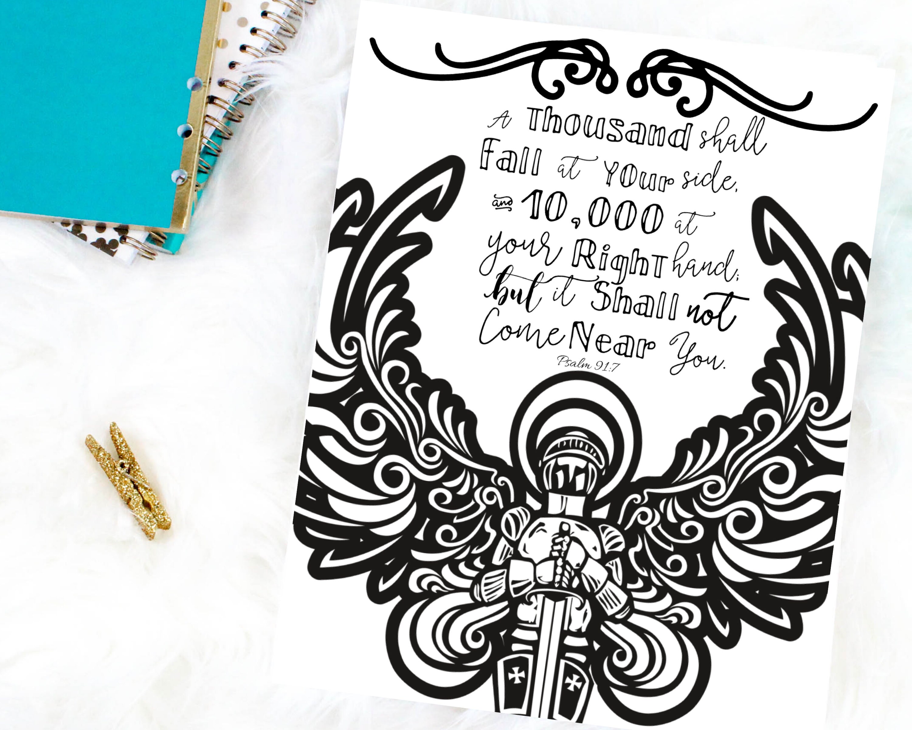 Psalm 91 Adult Coloring Book Printable PDF - Etsy