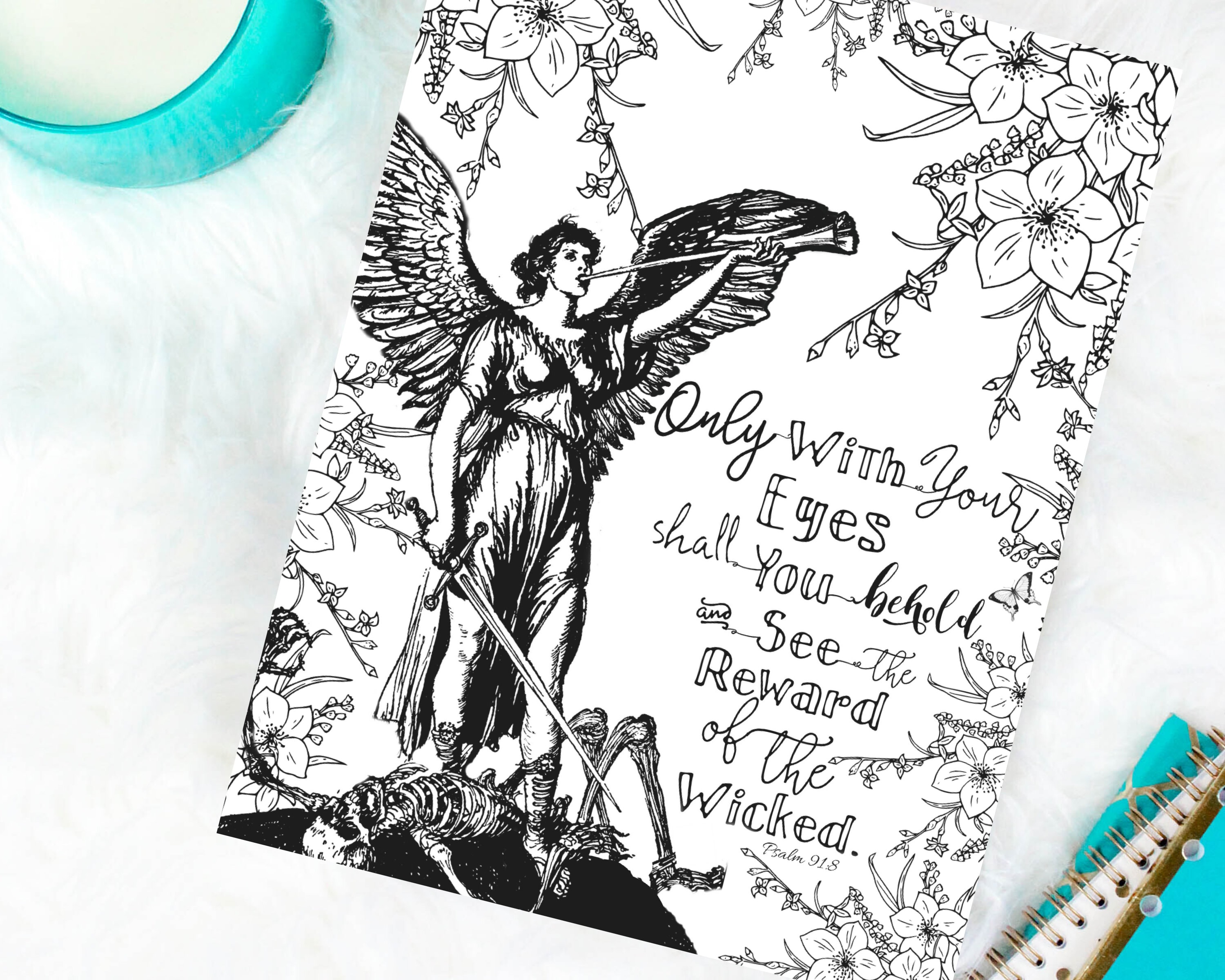 Psalm 91 Adult Coloring Book Printable PDF - Etsy