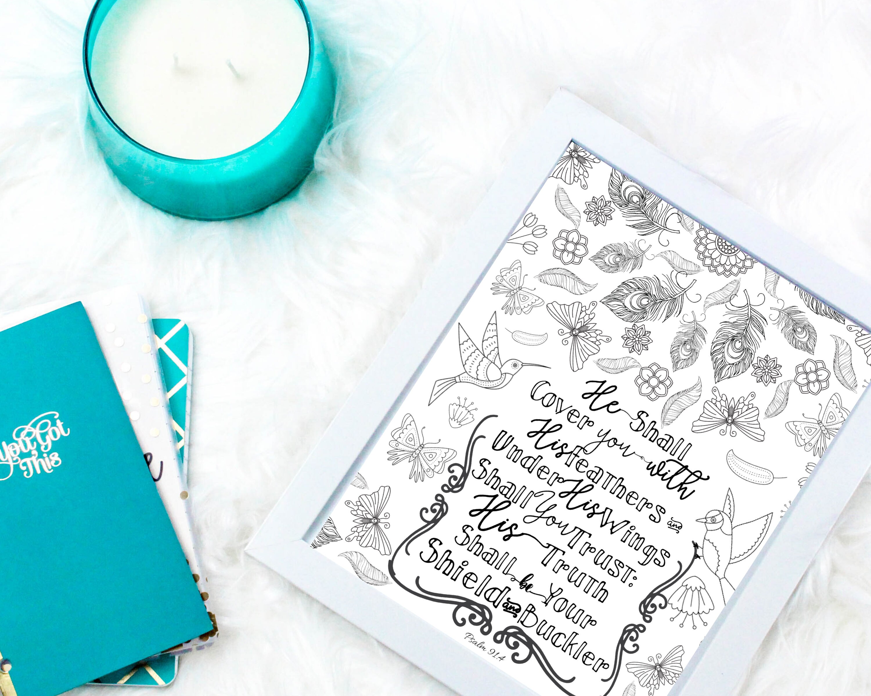 Psalm 91 Adult Coloring Book Printable PDF - Etsy
