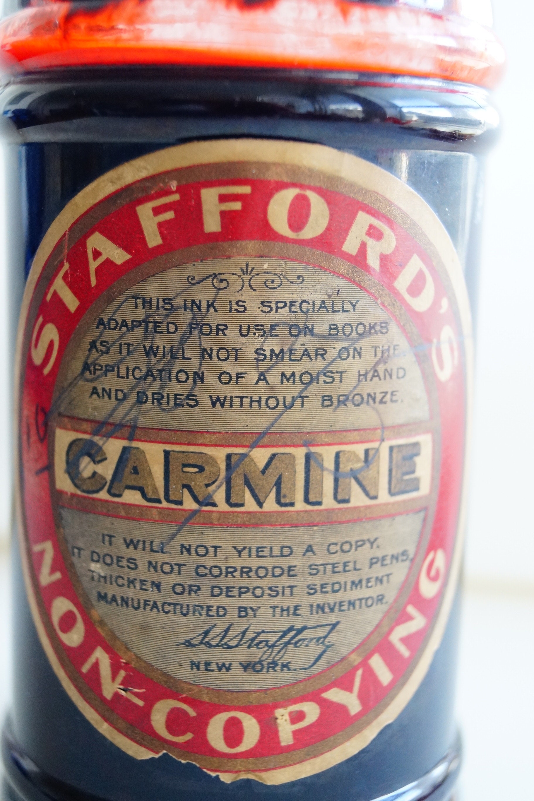 Carmine Stafford’s Ink Full Bottle Ink Manufacturer, S. S. Stafford ...
