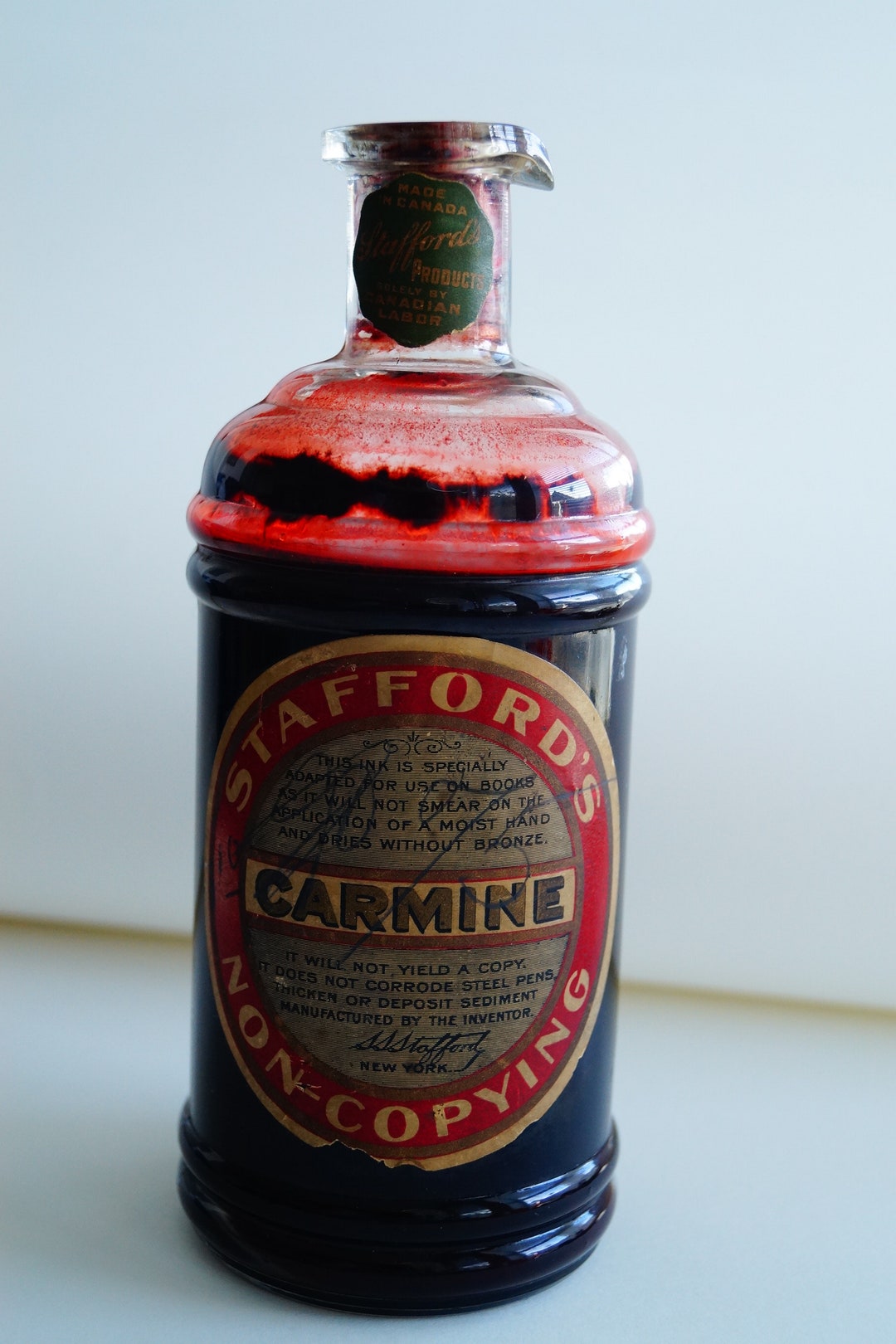 Carmine Stafford’s Ink Full Bottle Ink Manufacturer, S. S. Stafford ...