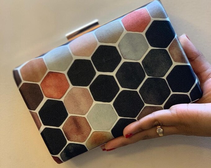 Party Purse, Evening Clutch Purse Sling, Printed Fabric Handbag, Women ...