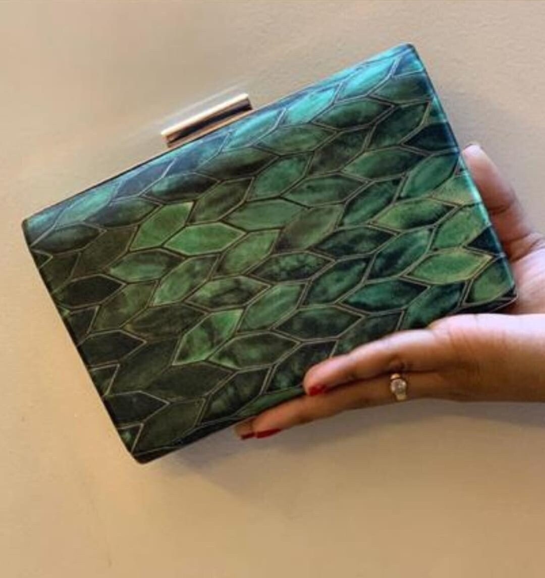 Party Purse, Evening Clutch Purse Sling, Printed Fabric Handbag, Women ...