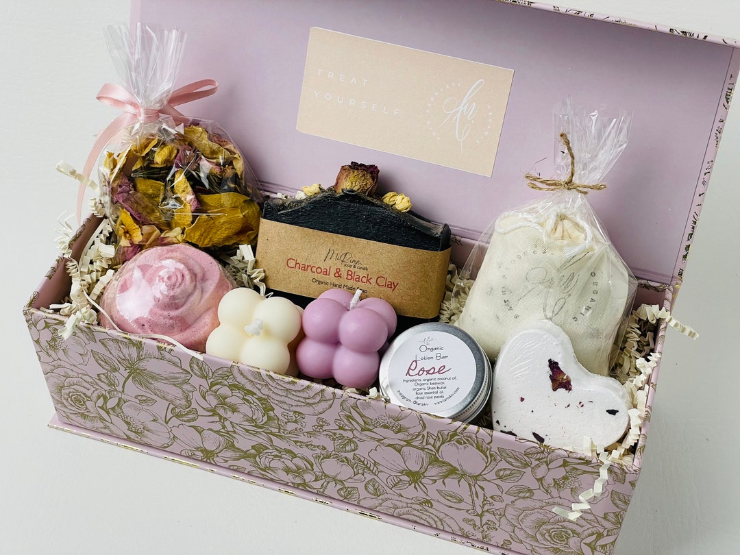 Luxury Spa Gift Box, Valentine's Day Gift Basket, Winter Spa Set, Rose ...