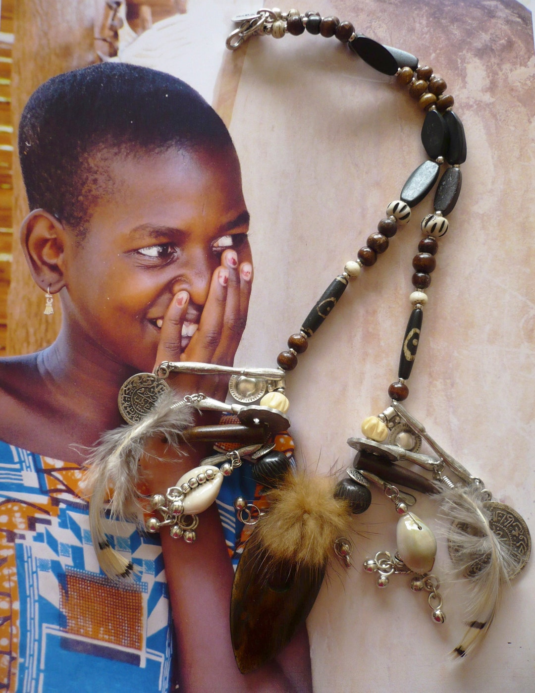 Neo Tribal Style Ethnic Necklace, Primitive Tribal Beads, Talisman ...