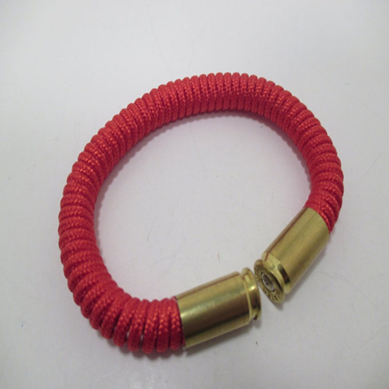 Red 9mm Military and Second Amendment Paracord Bullet Bracelet - Etsy