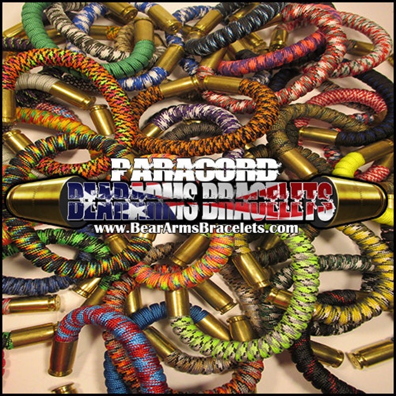 Thin Blue Line Military and Law Enforcement Paracord Bullet Bracelet ...