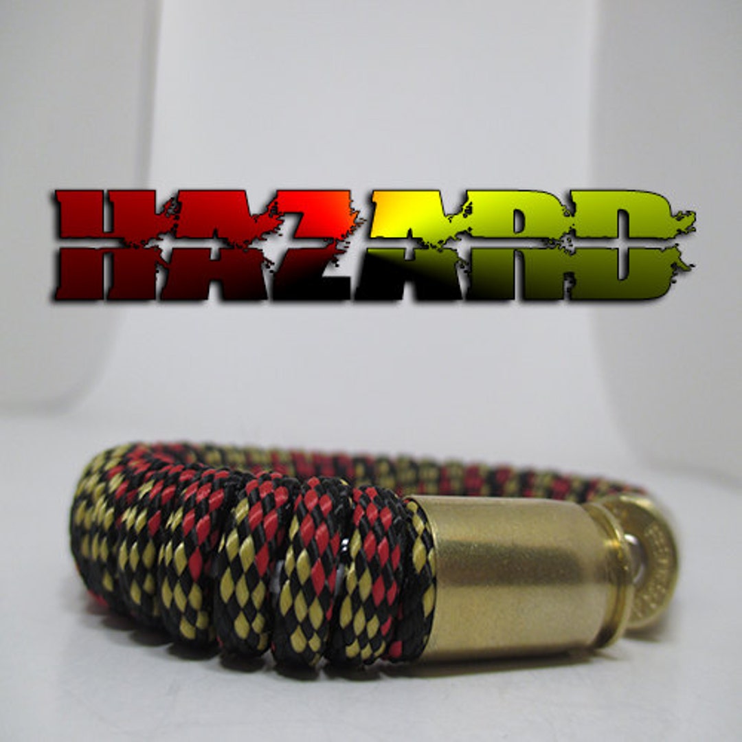 Hazard / Caution Military and Second Amendment Paracord Bullet Bracelet ...
