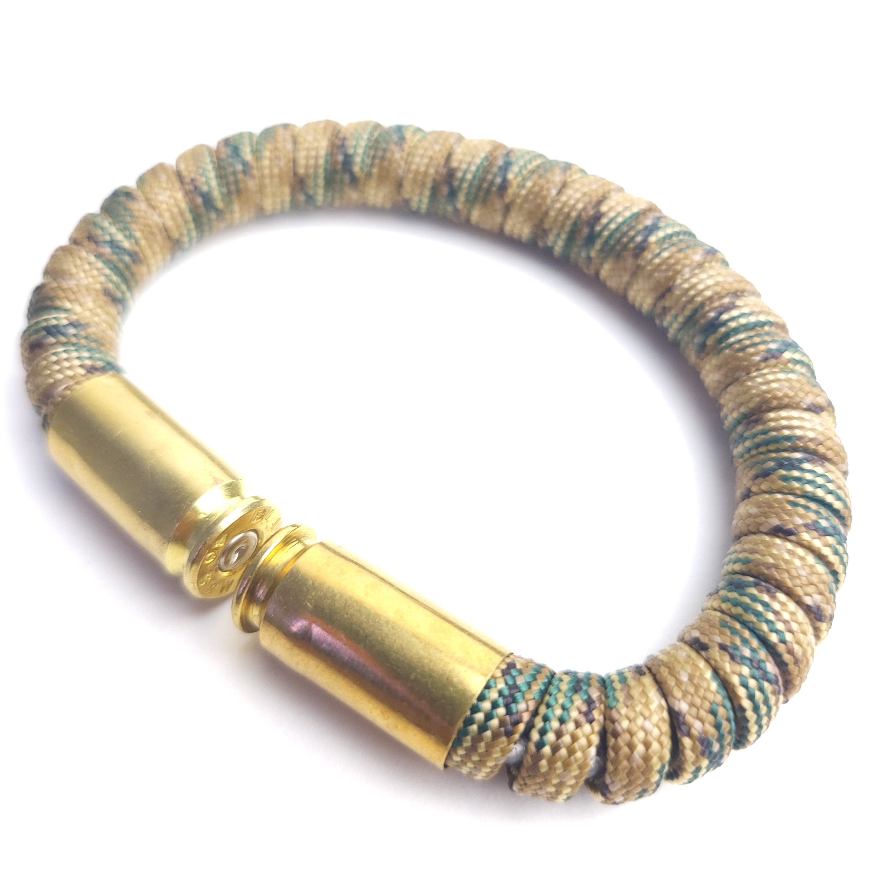 Multicam Military and Second Amendment Paracord Bullet Bracelet (40 Cal ...
