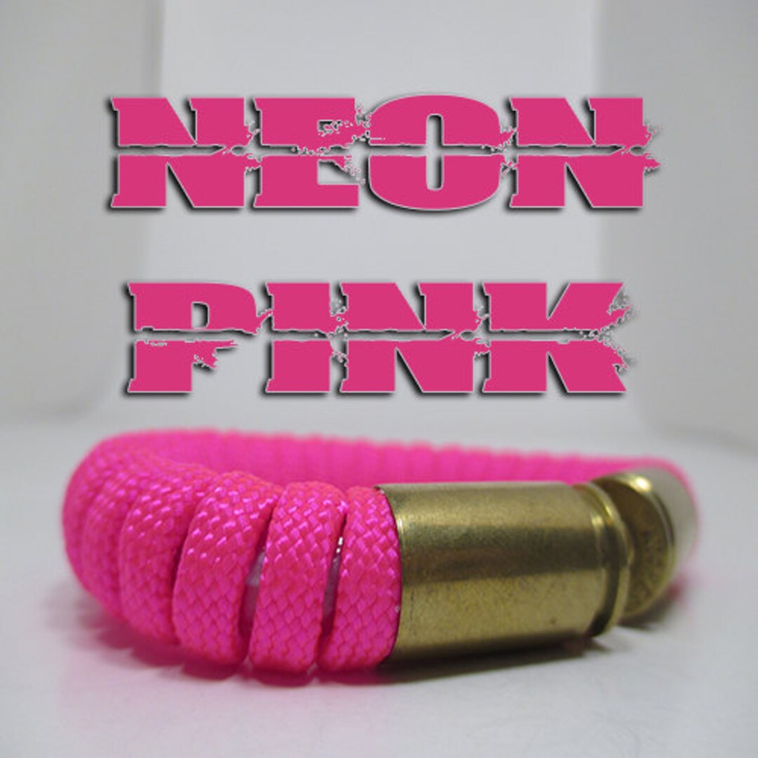 Neon Pink Military and Second Amendment Paracord Bullet - Etsy