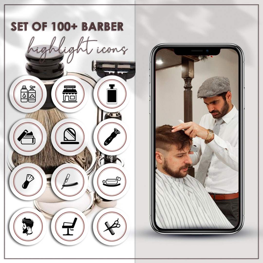 Instagram Story Highlight Icon Covers, BARBER IG Icons, Insta Gentleman ...