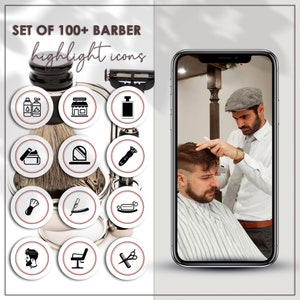 Instagram Story Highlight Icon Covers, BARBER IG Icons, Insta Gentleman ...