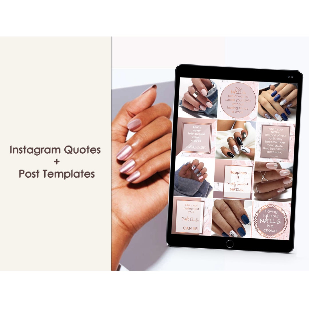Instagram Feed Post Templates, Nail Insta Ready Quotes, Manicure ...