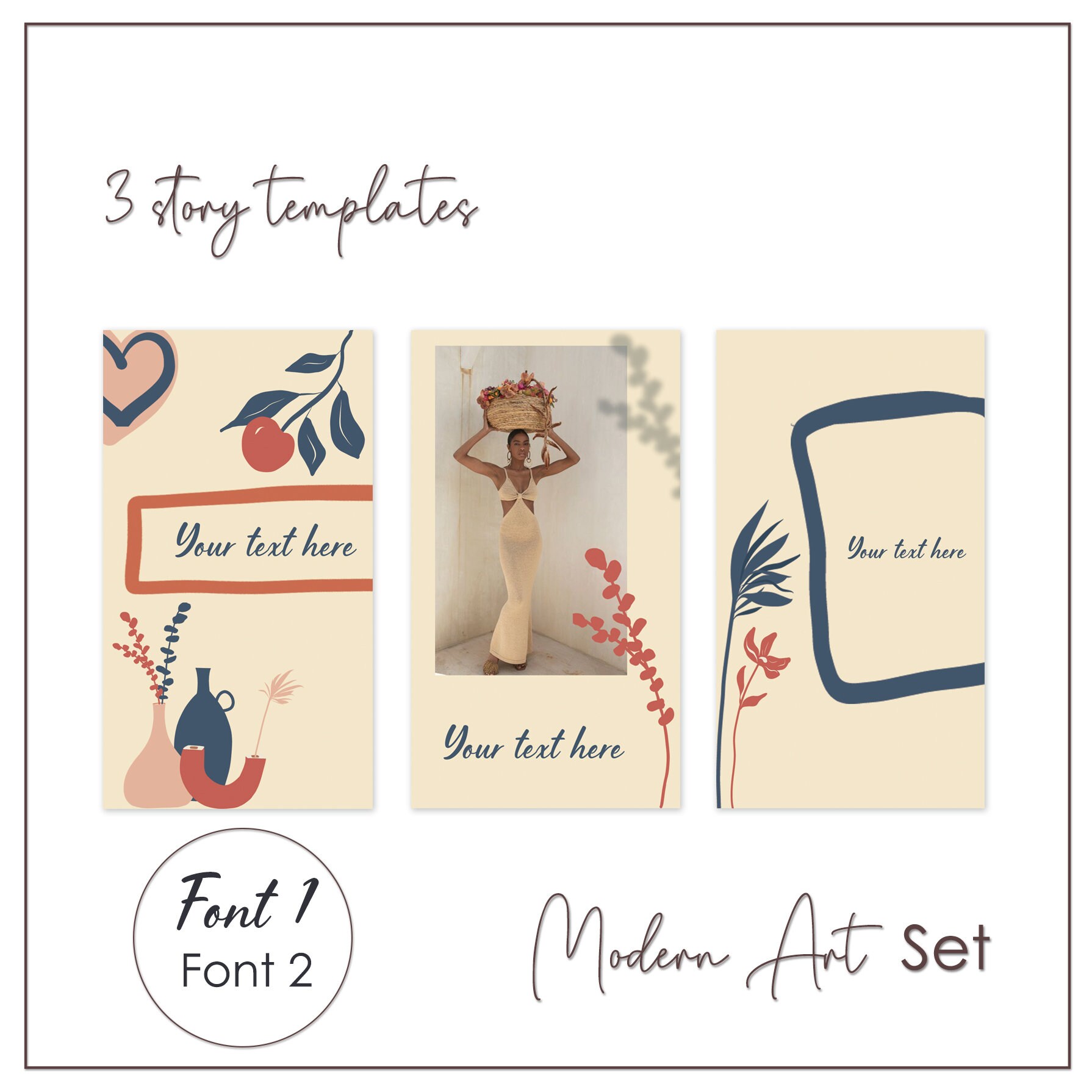 Instagram Post Templates, Highlight Covers IG Kit, Universal Insta ...