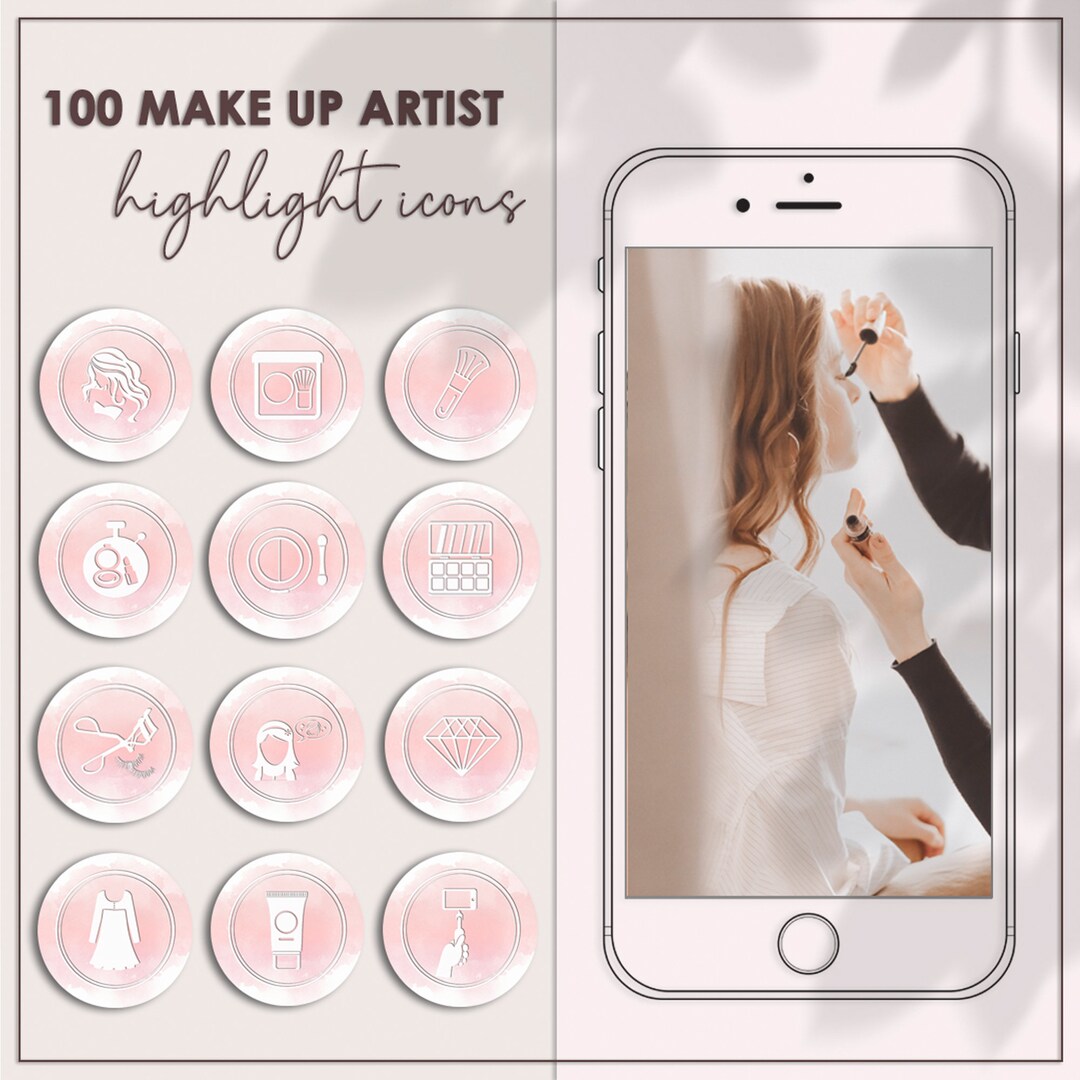 Instagram Story Highlight Icon Covers, Make up IG Icons, Beauty Salon ...
