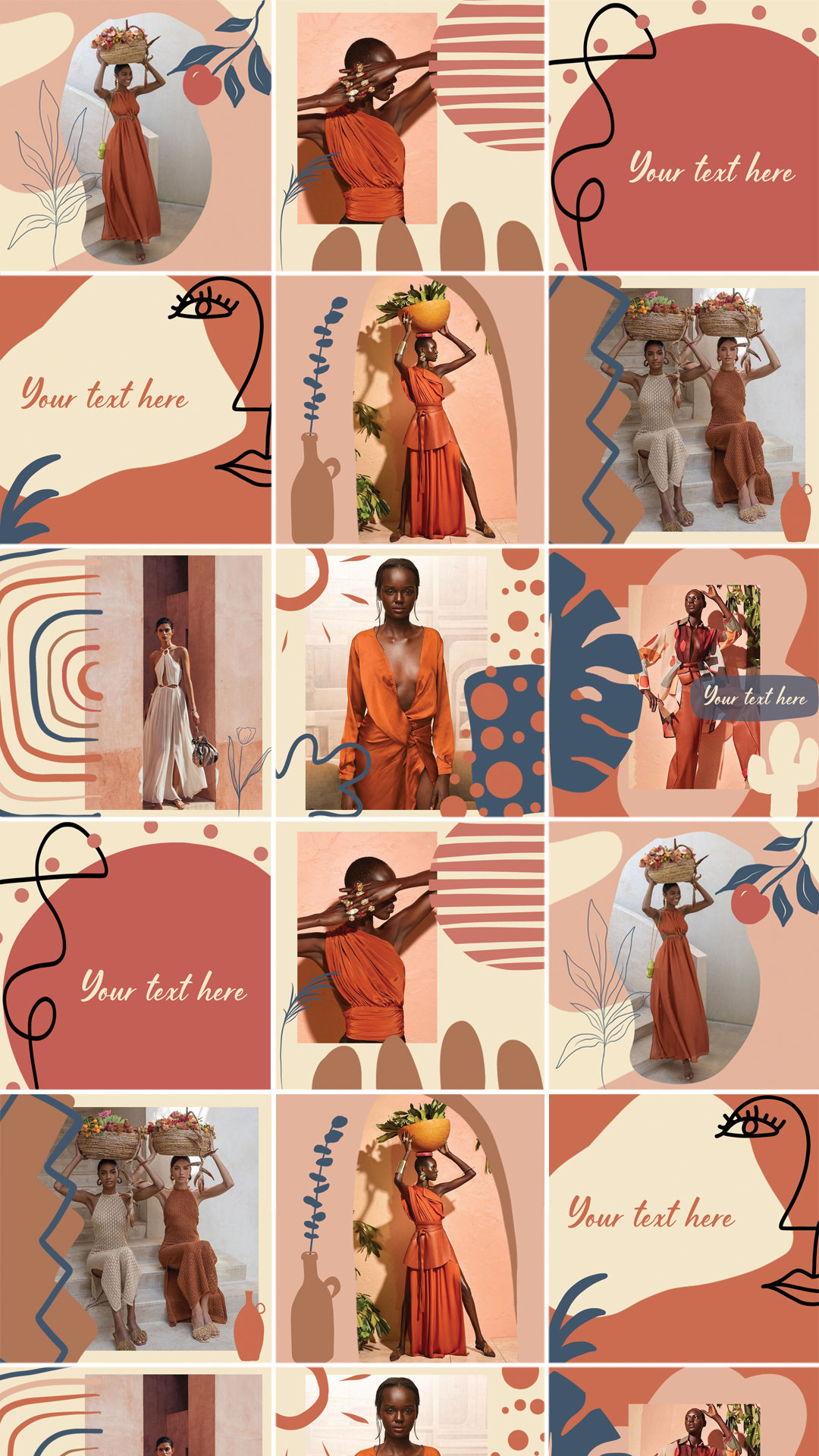Instagram Post Templates, Highlight Covers IG Kit, Universal Insta ...