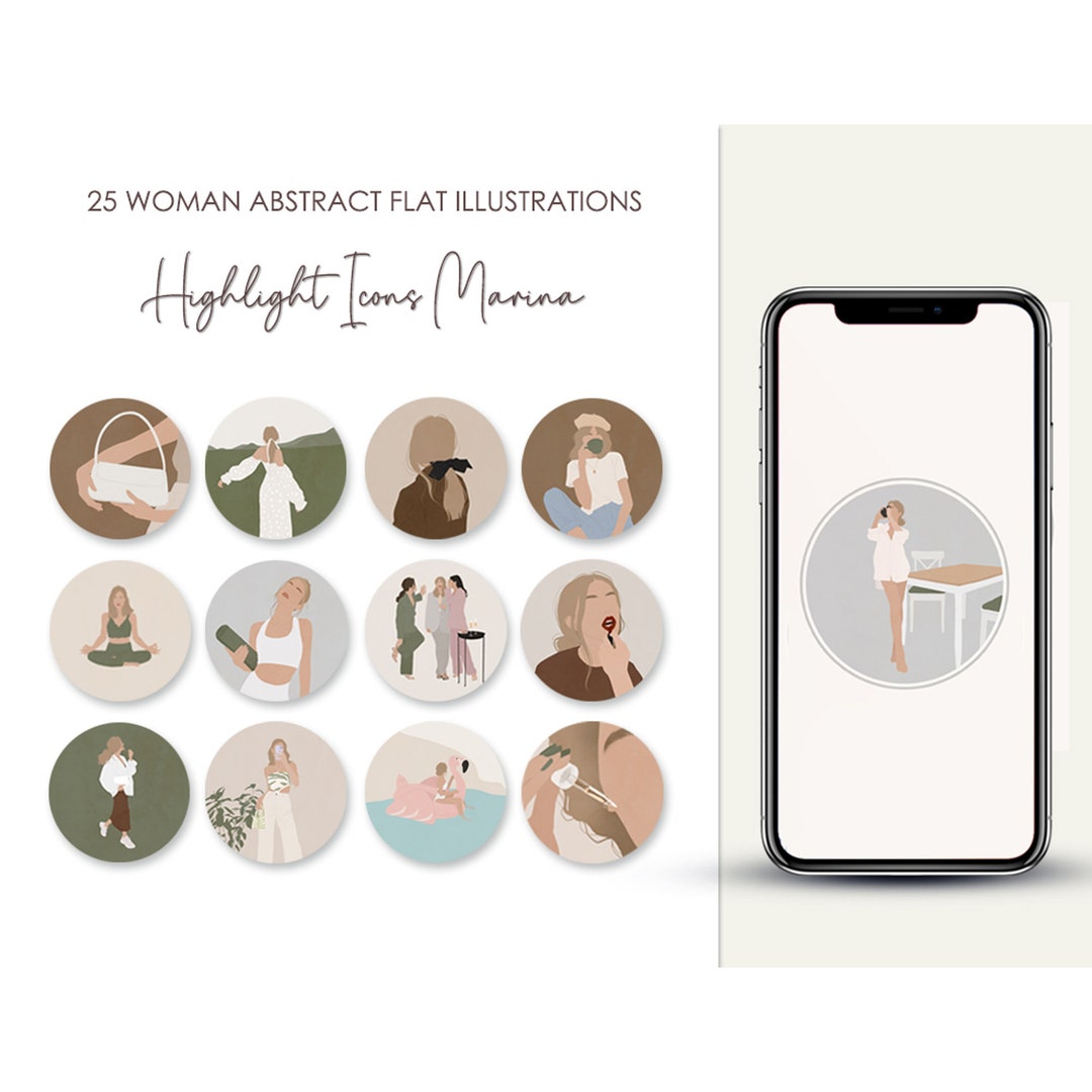 Instagram Story Highlight Icon Covers, Lifestyle Hand Illustrated IG ...