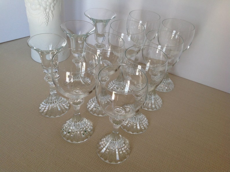 Set Of Eight Mikasa Wine Glasses With Two Matching Candle Etsy